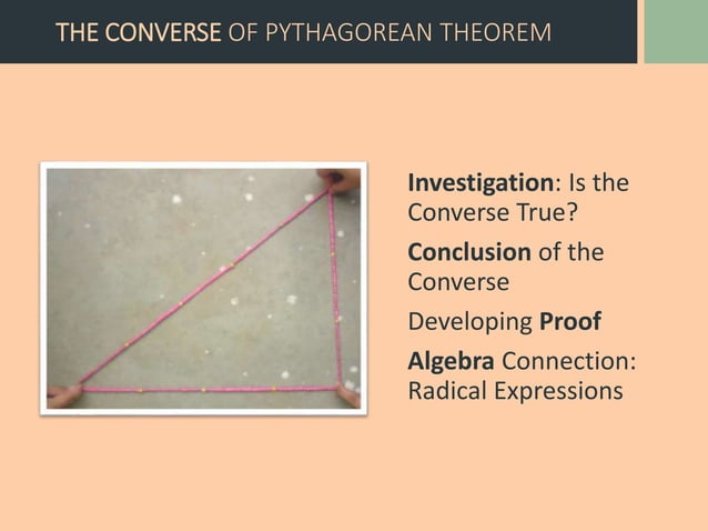Developing Computer Assisted Instruction in the Pythagorean Theorem | PPTX | Education