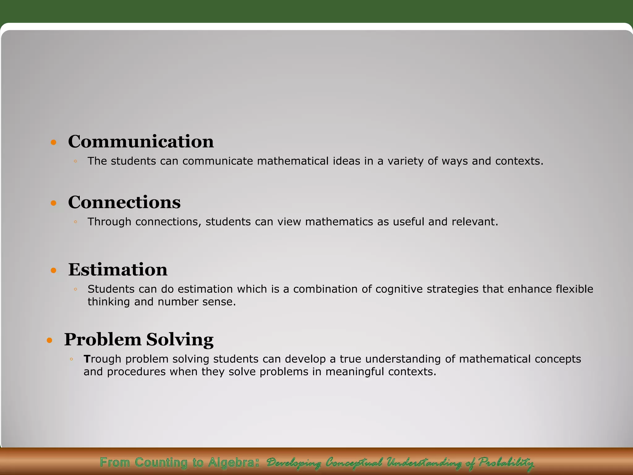 Developing conceptual understanding of probability | PDF | Homework and ...