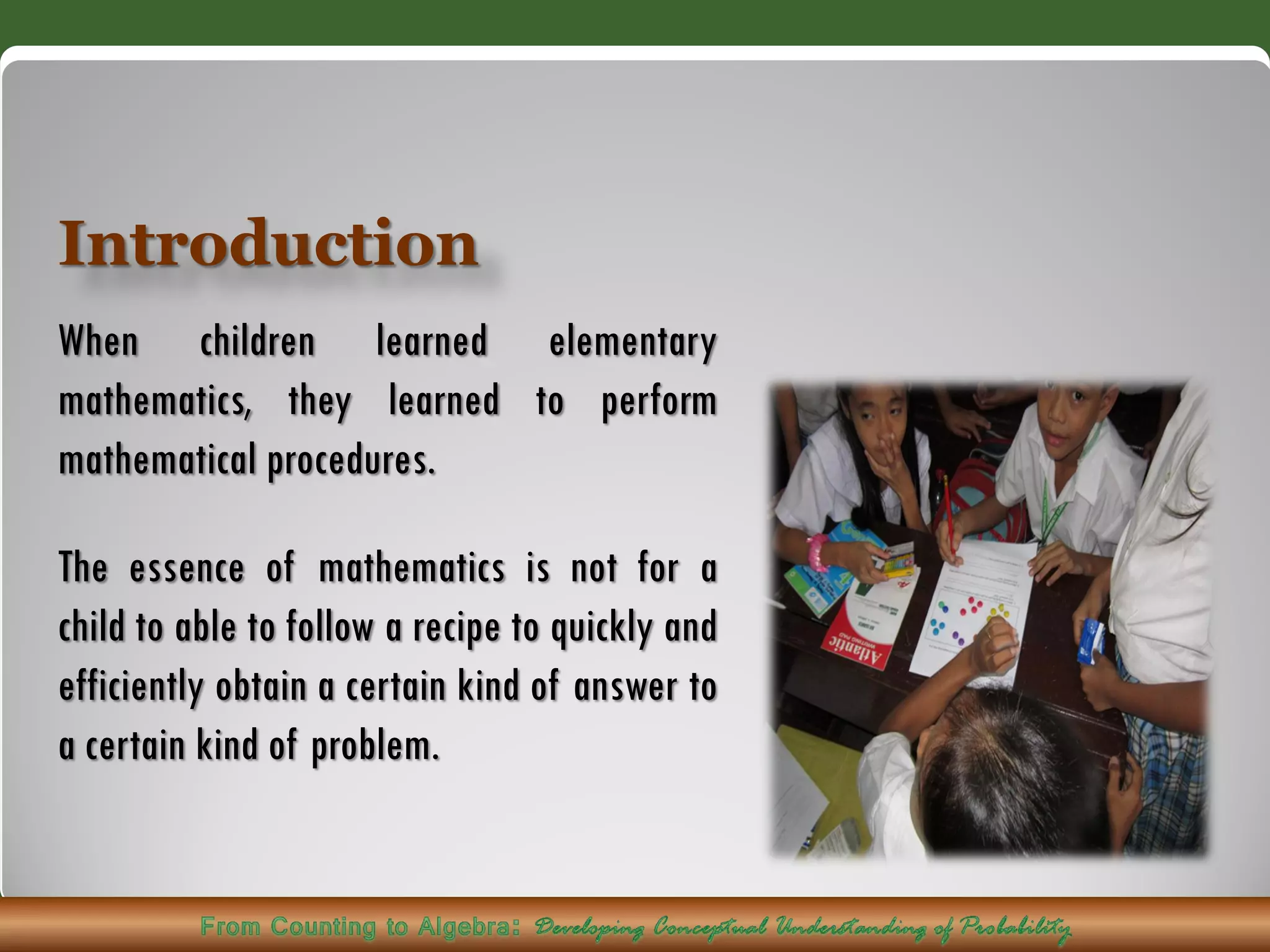 Developing conceptual understanding of probability | PDF | Homework and ...