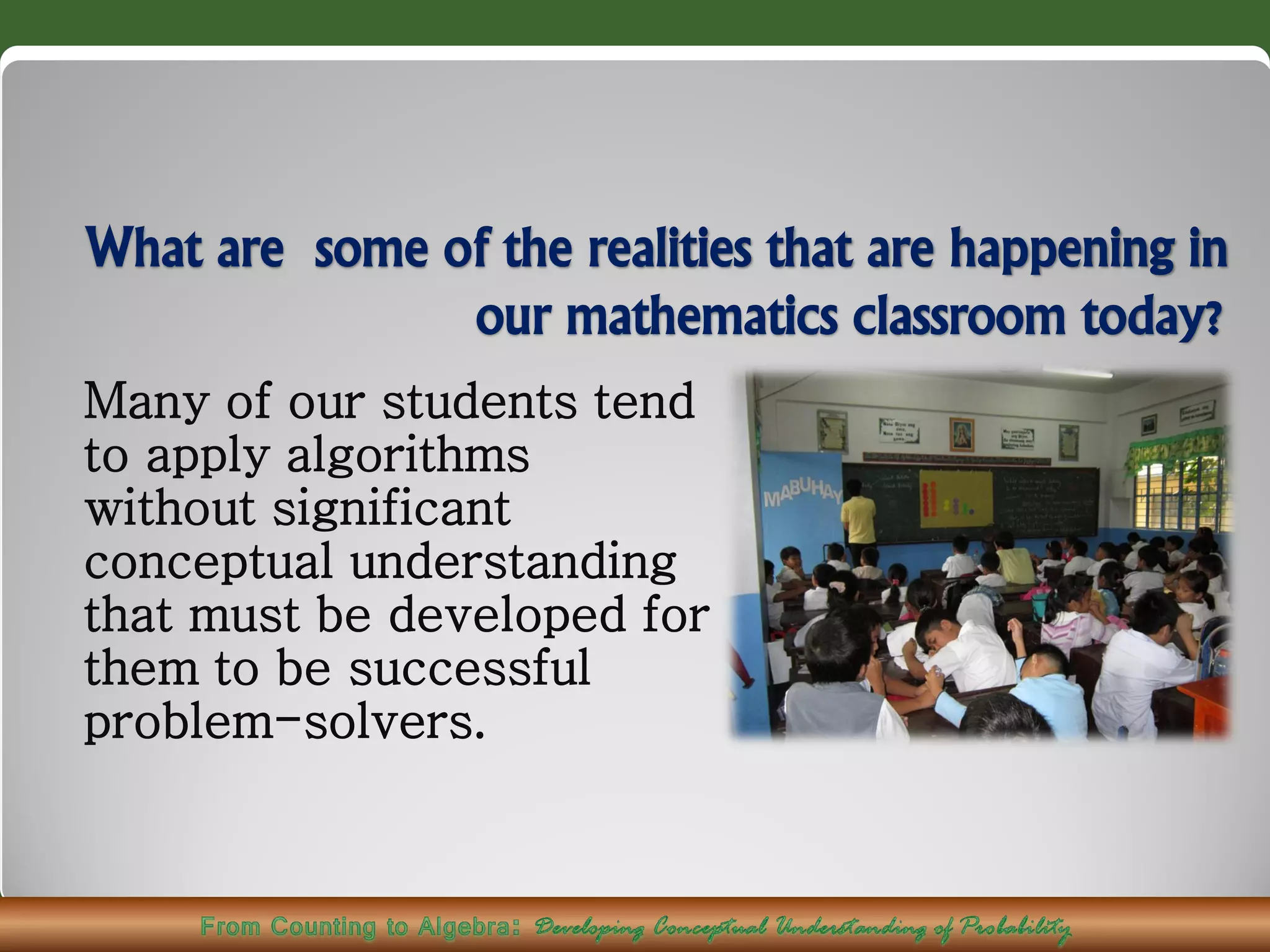 Developing conceptual understanding of probability | PDF | Homework and ...