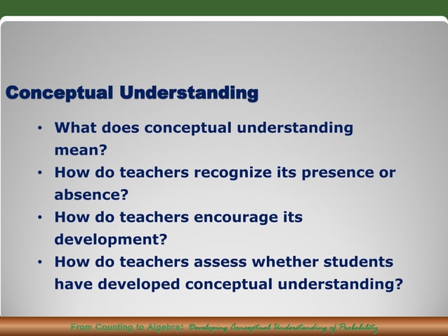 Developing conceptual understanding of probability | PDF | Homework and ...