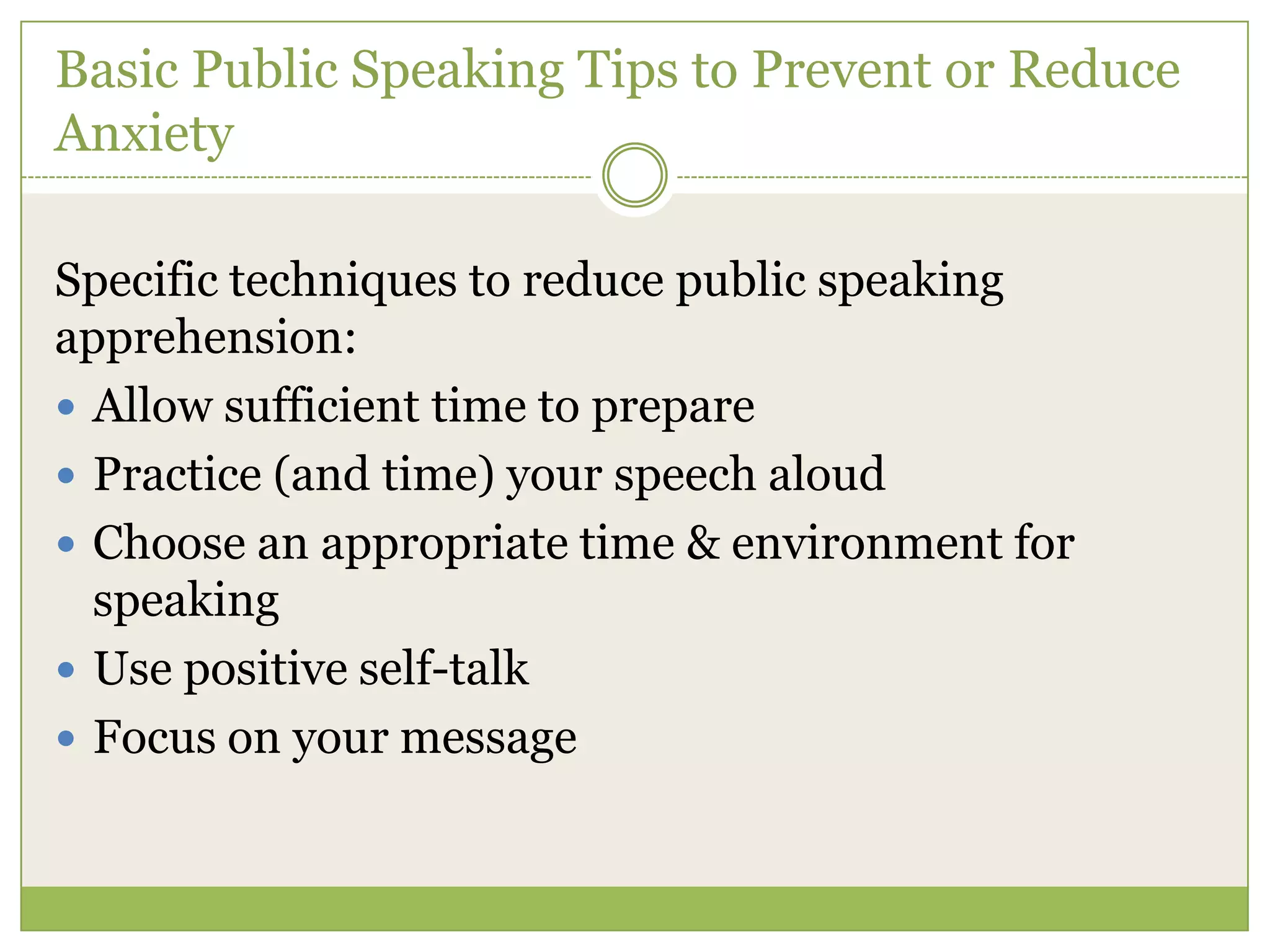 Developing confidence through public speaking | PPTX