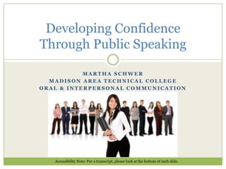Developing confidence through public speaking | PPTX