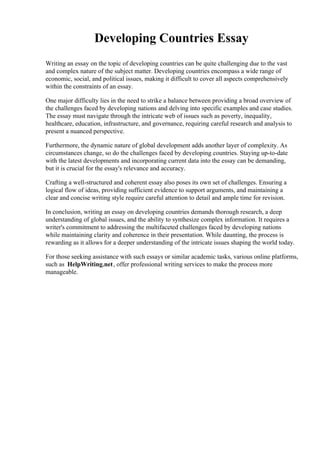 Developing Countries Essay.pdf