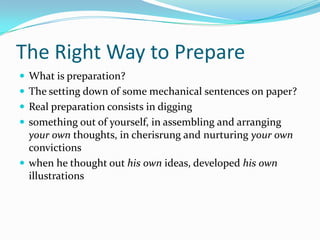 Developing courage and self confidence through preparation | PPTX