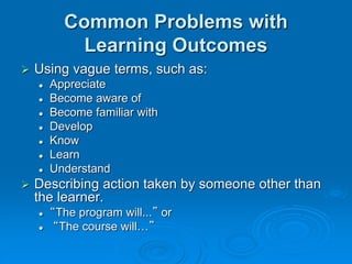 Developing Course-Level Learning Objectives4.ppt