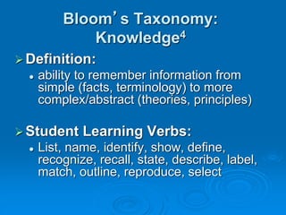 Developing Course-Level Learning Objectives4.ppt