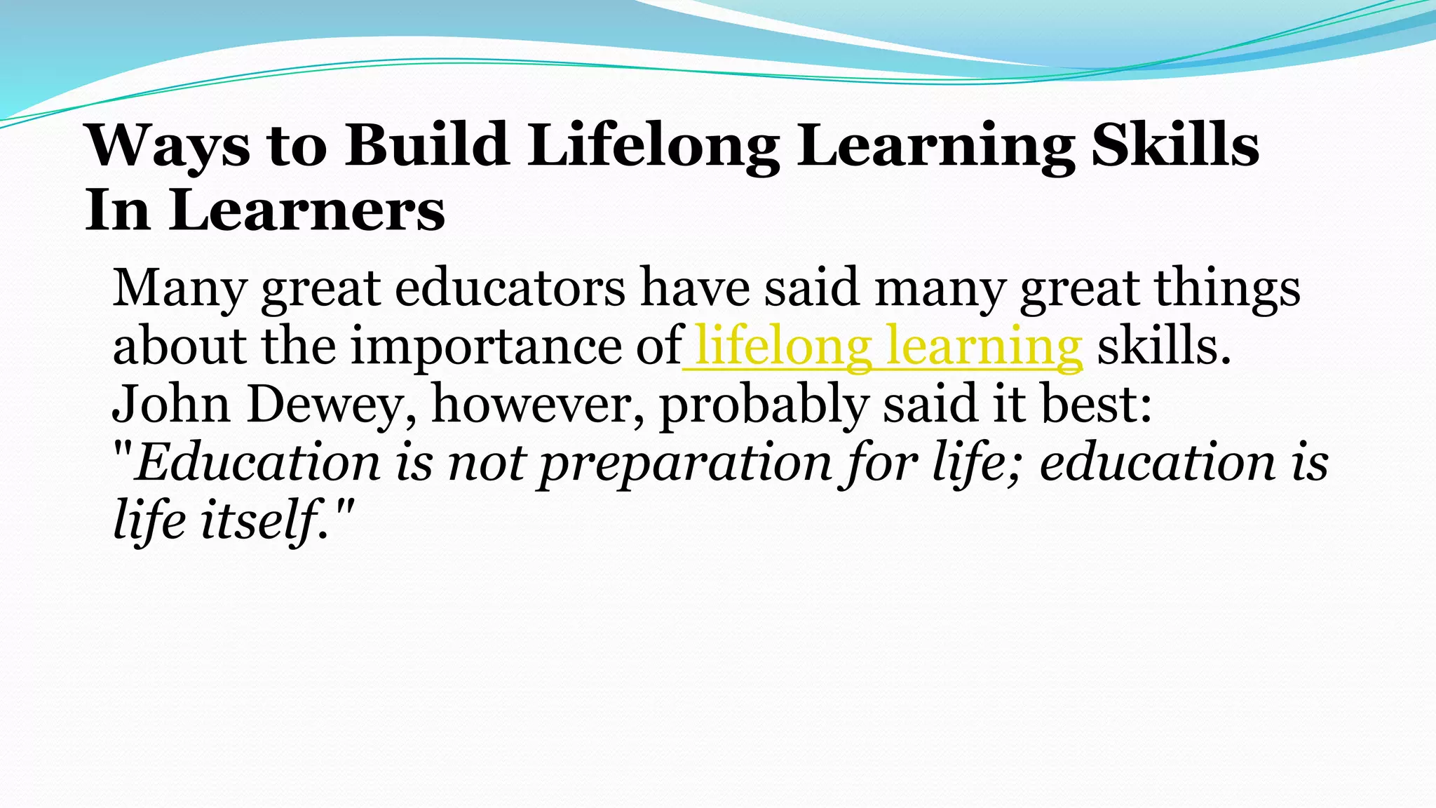 Developing creative learning | PPTX