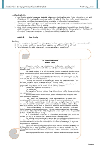 Developing critical & creative thinking skills | PDF