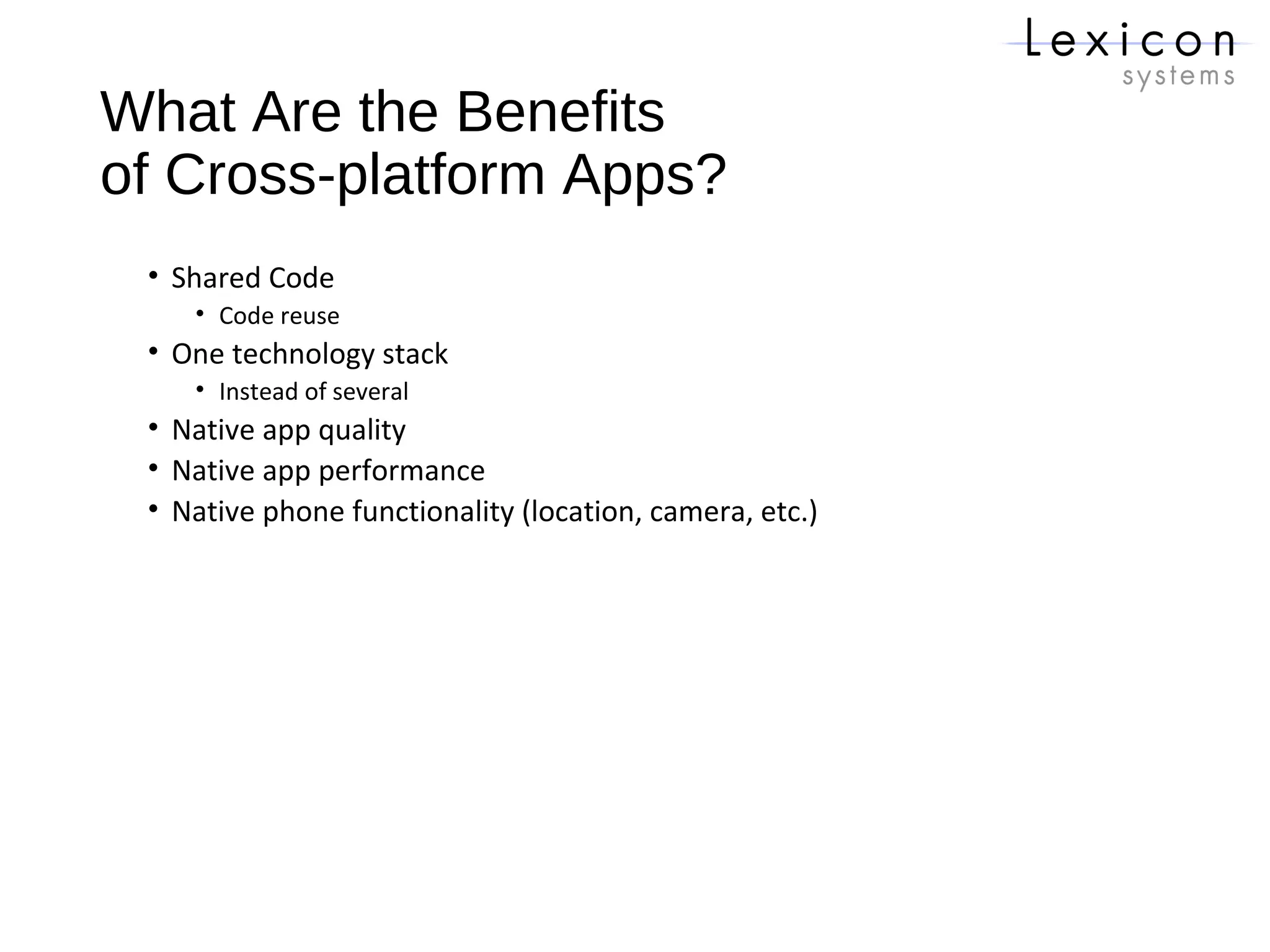 Developing Cross Platform Native Apps With Xamarin Ppt