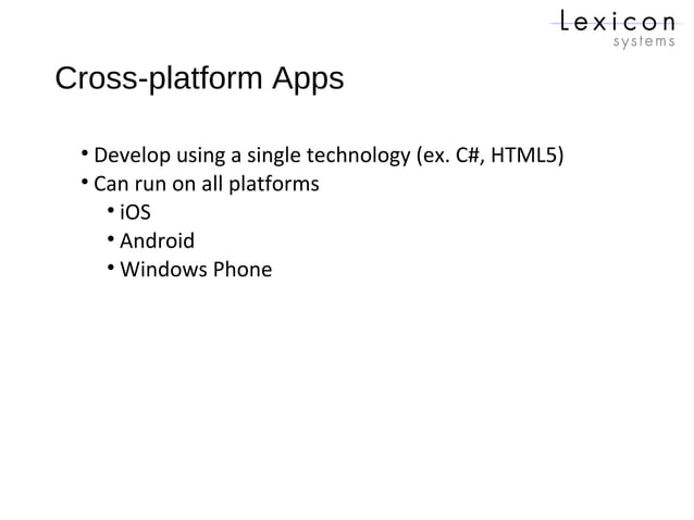Developing Cross Platform Native Apps With Xamarin Ppt Operating