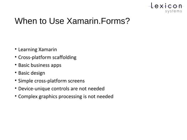 Developing Cross-platform Native Apps with Xamarin | PPT | Operating Systems | Computer Software ...