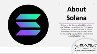 Developing Decentralized Application with Solana Blockchain | PPTX | Computing | Technology ...