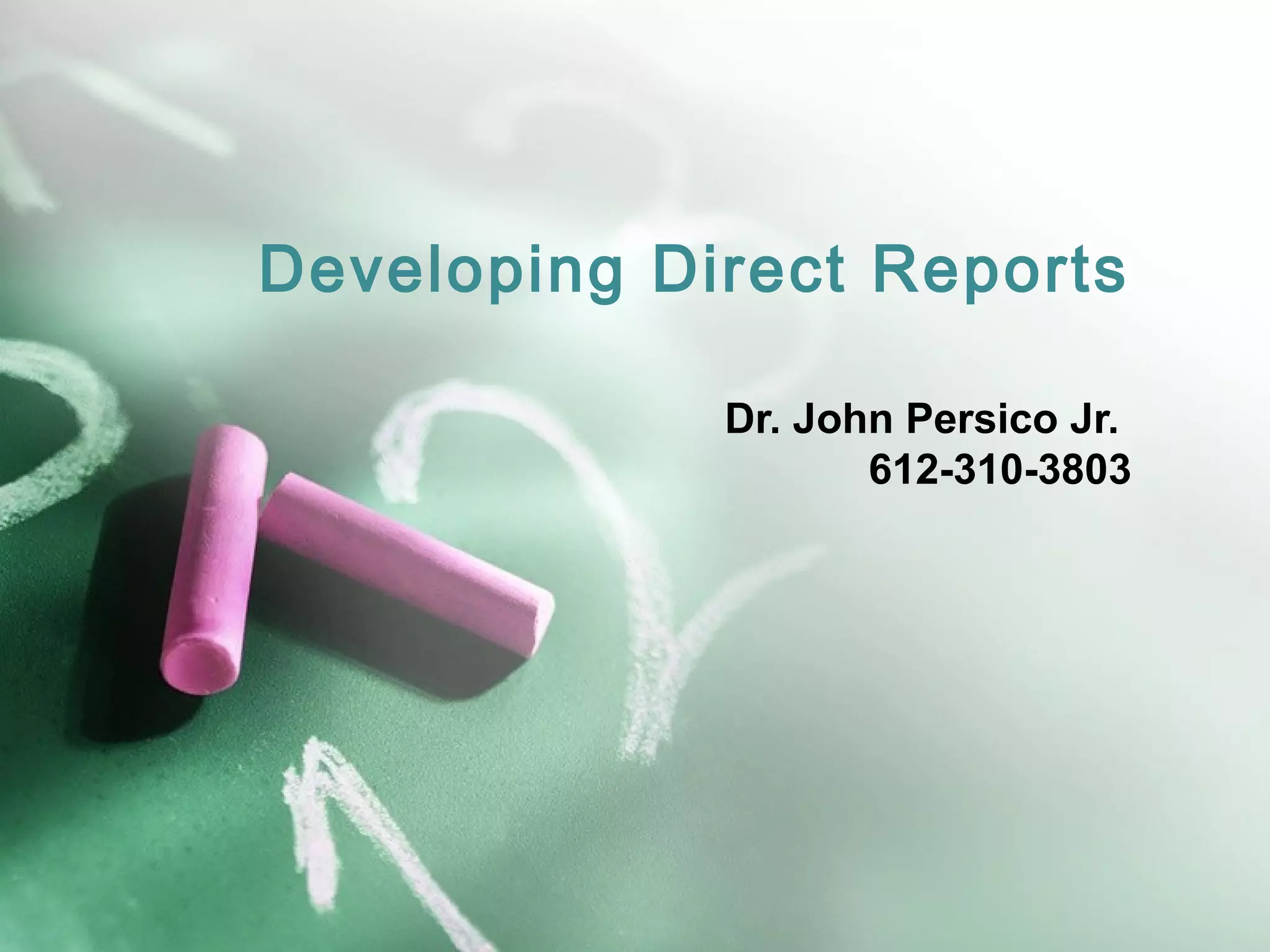 Developing Direct Reports | PPT