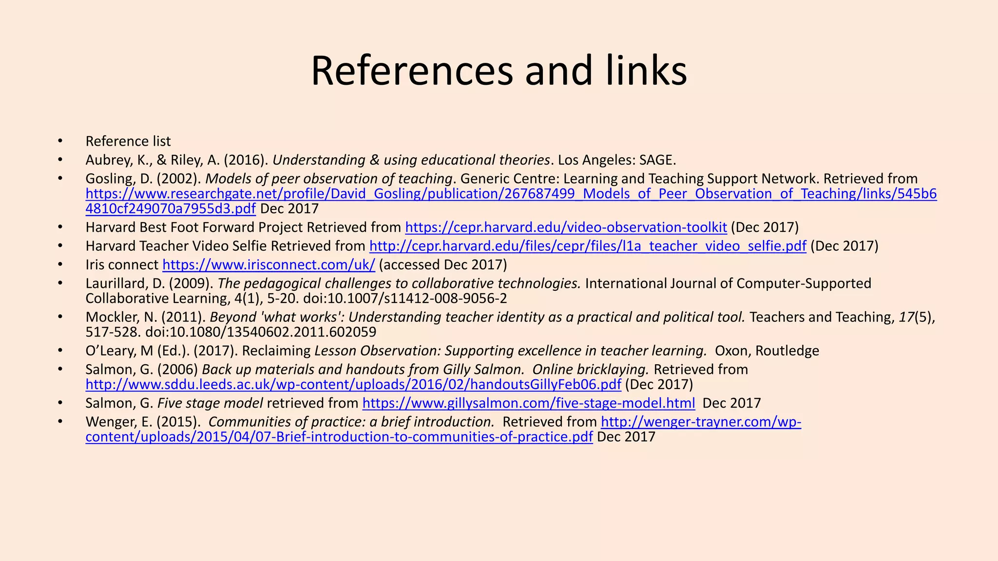 Developing e-communities of practice | PPT