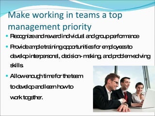 Developing An EffectiveTeam | PPT