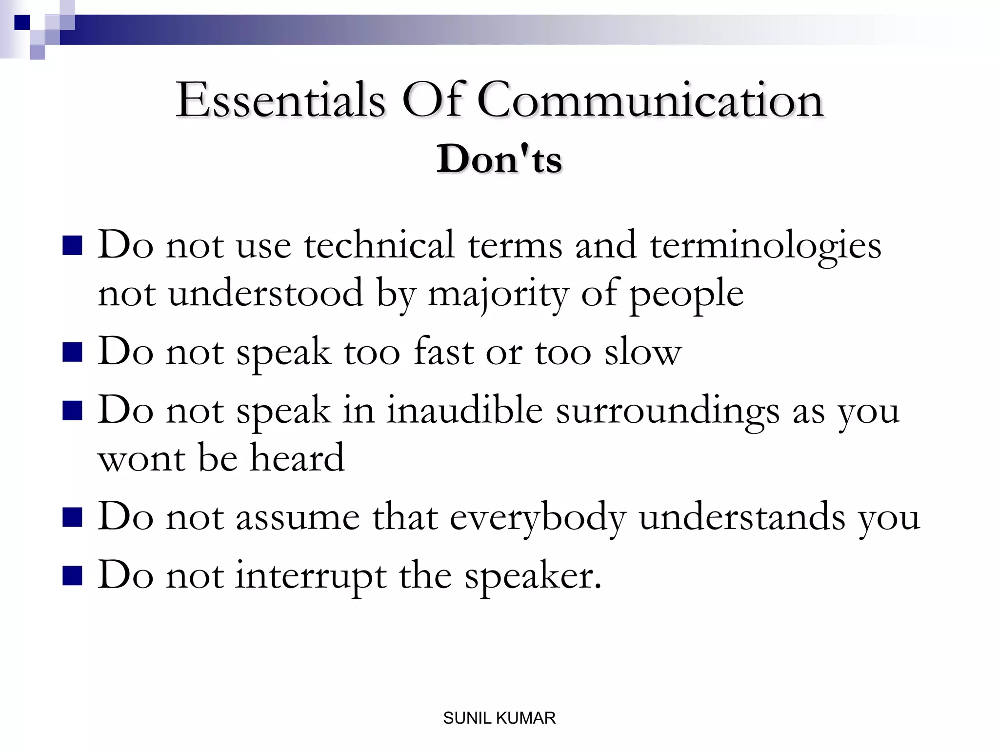 Developing effective communication skills | PPT