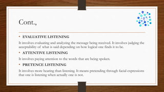 Developing effective & intensive listening & barriers- Gowdham | PPTX ...