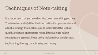 PPT On Developing Effective Listening Skills | PPT