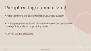 PPT On Developing Effective Listening Skills | PPT