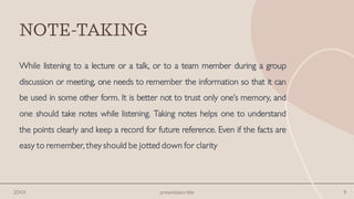 PPT On Developing Effective Listening Skills | PPT