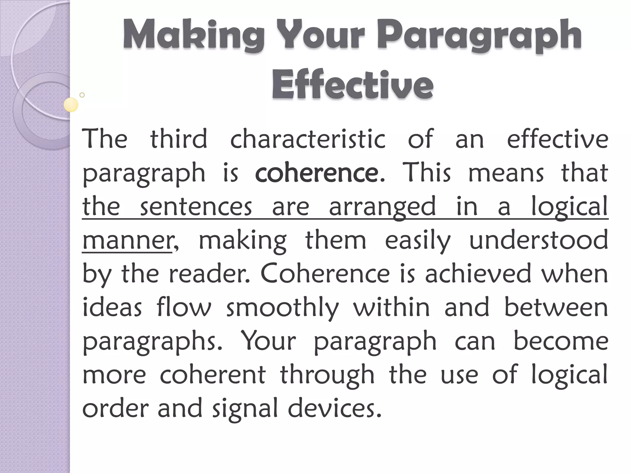 Effective Paragraphs | PDF