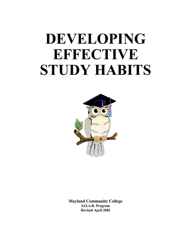 Developing effective study habits | PDF | Educational Assessment ...