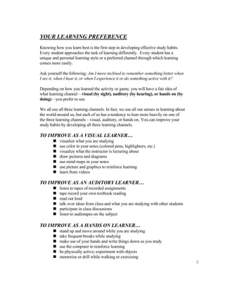 Developing effective study habits | PDF