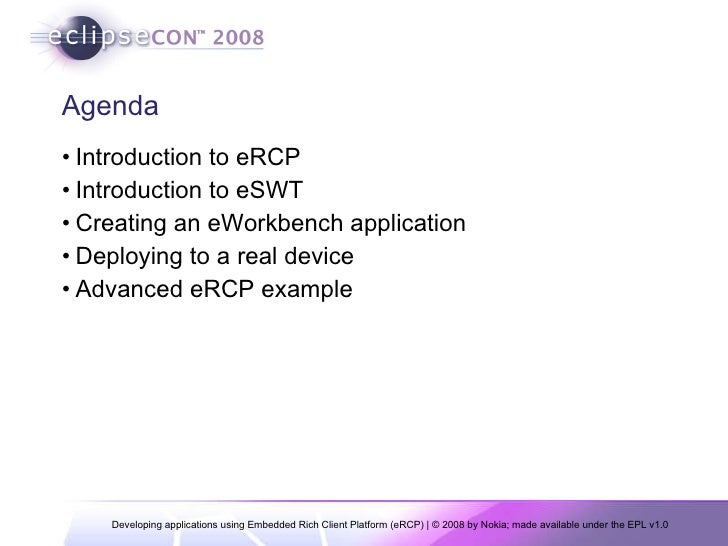 Developing Applications Using Embedded Rich Client Platform Ercp