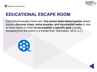 Developing escape rooms for entrepreneurship education | PPTX | Puzzle ...