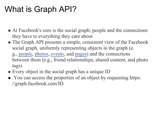 Developing Facebook Application | PPT Developing Facebook Application | PPT