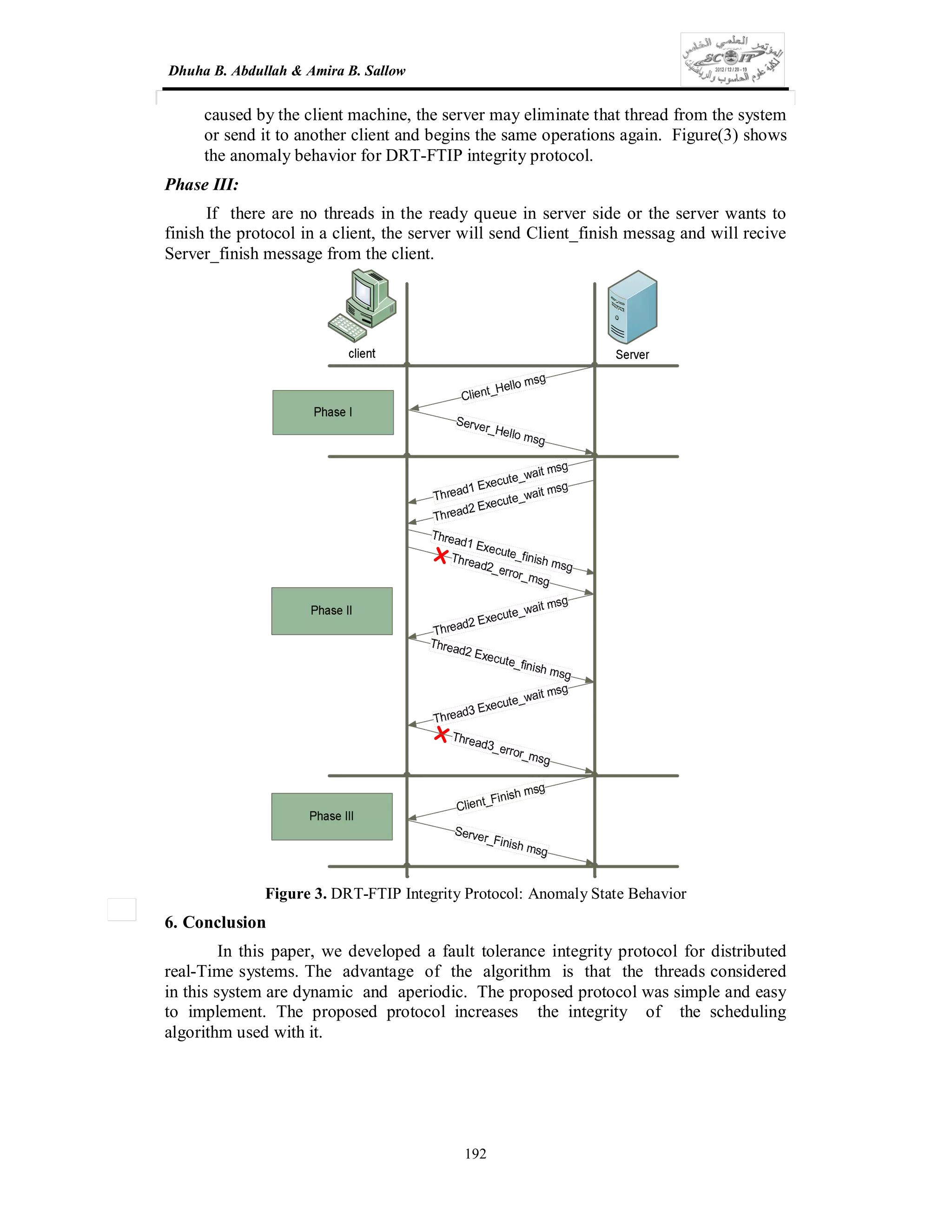 Developing fault tolerance integrity protocol for distributed real time systems | PDF