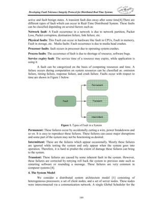 Developing fault tolerance integrity protocol for distributed real time systems | PDF