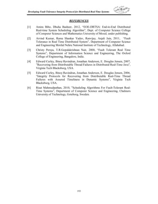 Developing fault tolerance integrity protocol for distributed real time systems | PDF