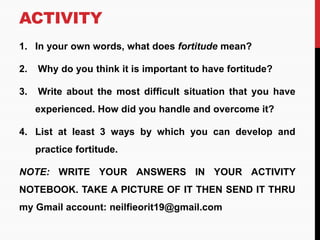 Developing fortitude | PPTX