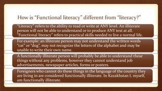 Developing functional literacy | PPTX