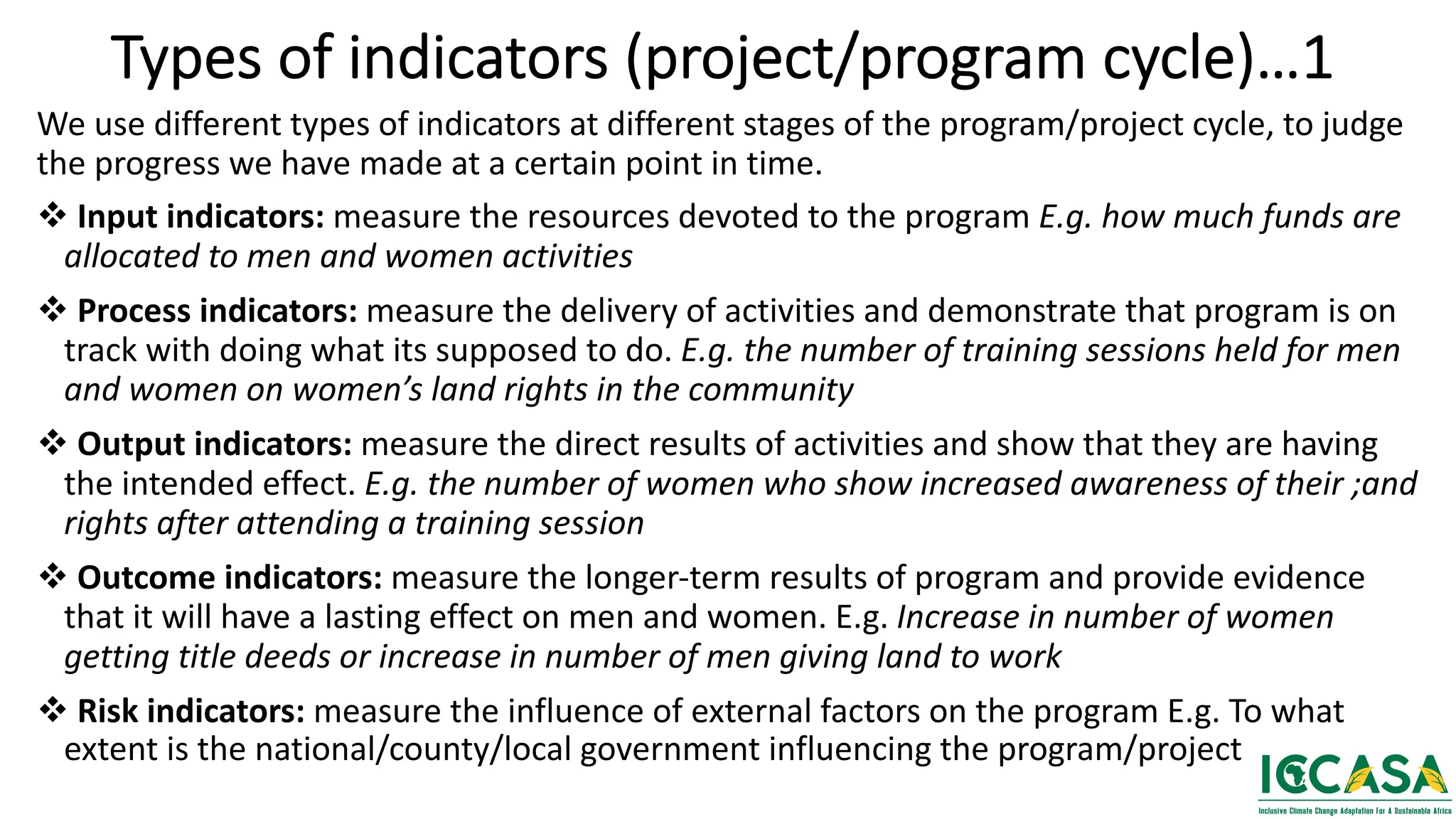 Developing gender responsive indicators | PDF