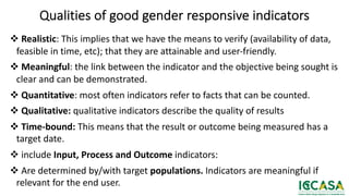 Developing gender responsive indicators | PDF