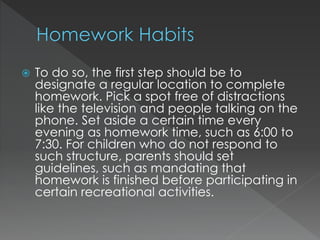 Developing Good Homework Habits | PPT