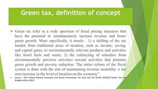 Developing green tax policy | PPTX