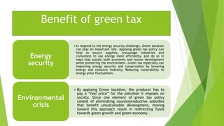 Developing green tax policy | PPTX