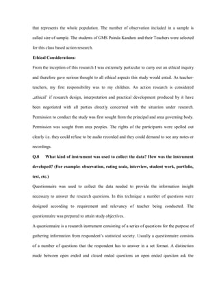 Developing healthy interaction and relations among the students of ...