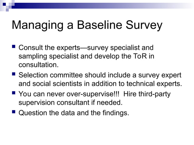 DevelopingHighQualityBaseline.ppt wildlife | PPT