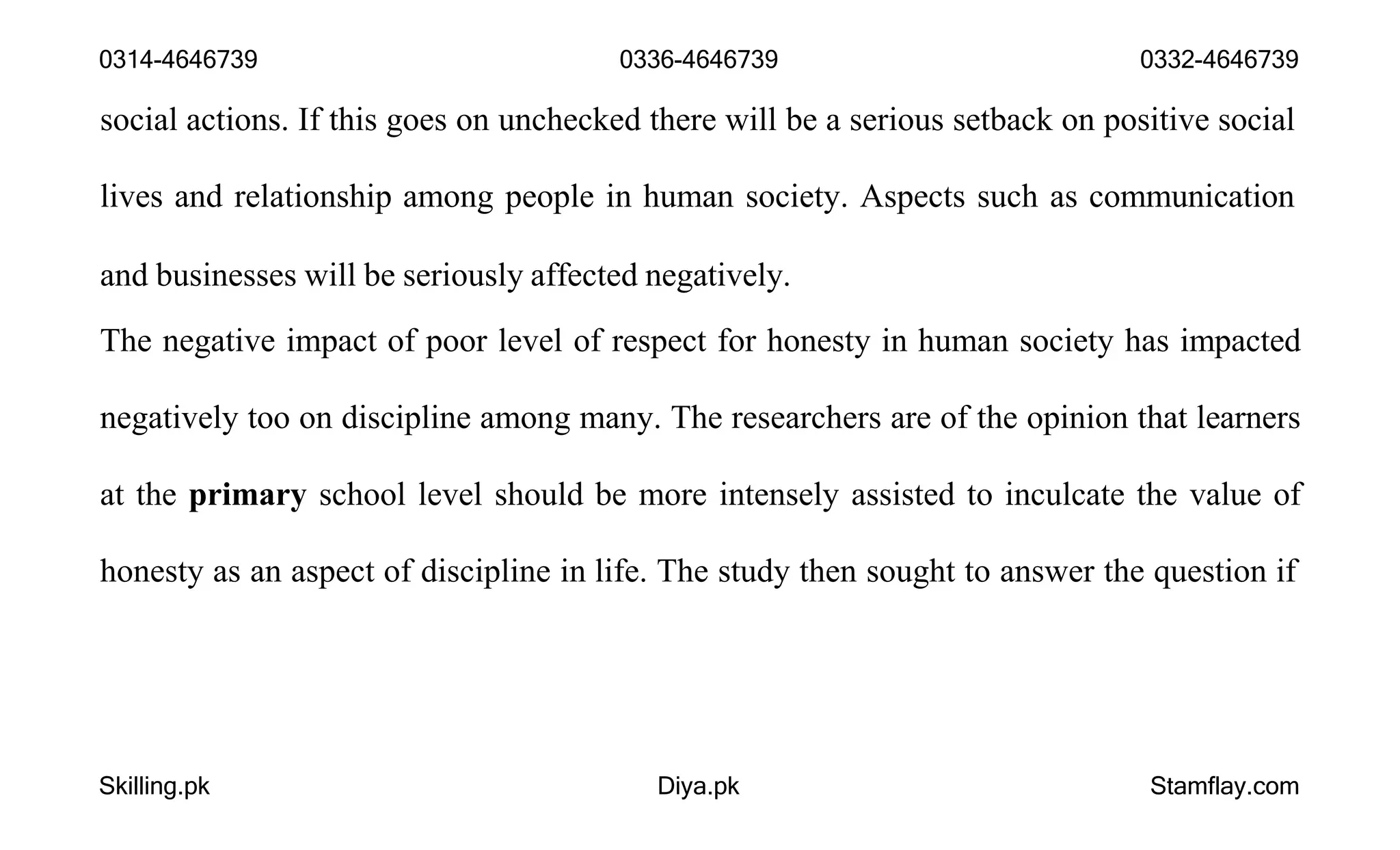 Developing Honesty Among Students Of 4th Grade By Giving Them Group ...