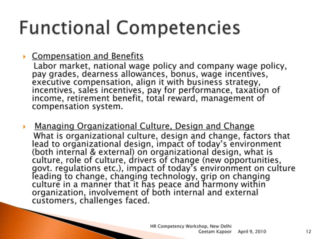 Developing hr competency framework | PPT