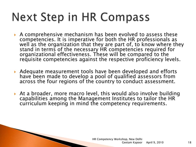 Developing hr competency framework | PPT