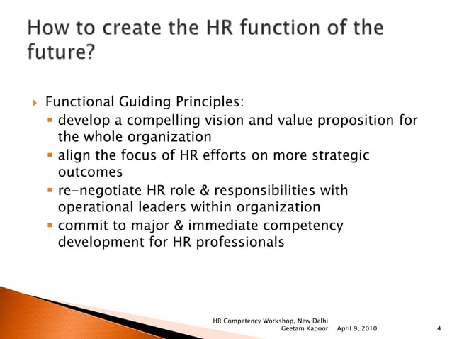 Developing hr competency framework | PPT