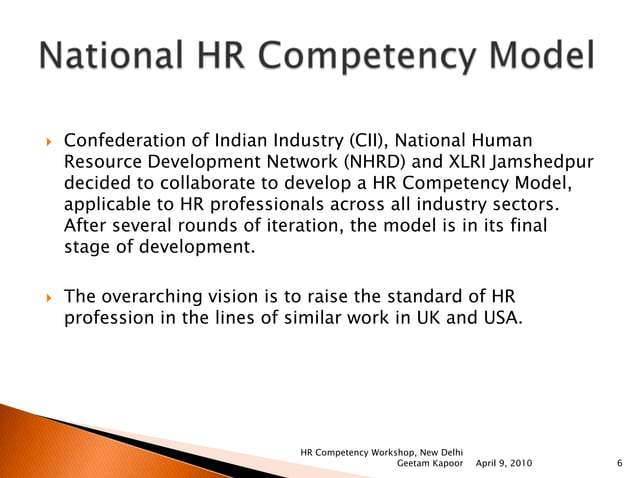 Developing hr competency framework | PPT