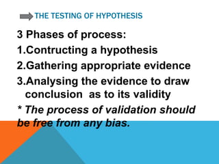 Developing hypothesis report | PPTX