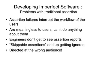 Developing imperfect software | PPTX | Computing | Technology & Computing